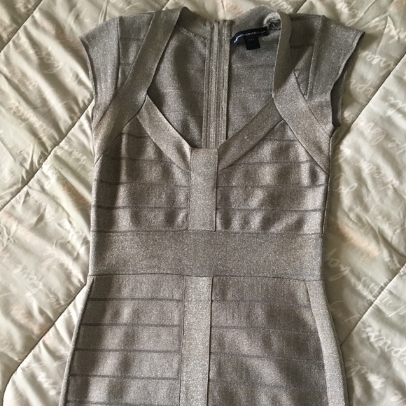 French Connection | Dresses | French Connection Silver Evening Dress ...